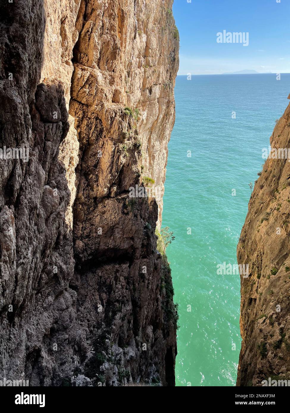 Gaeta, Italy. View of the sea from the Split Mountain Stock Photo - Alamy