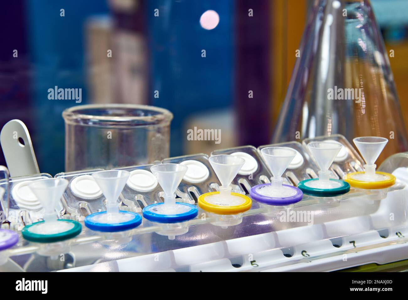 Filter nozzles for quick and efficient sample preparation Stock Photo ...