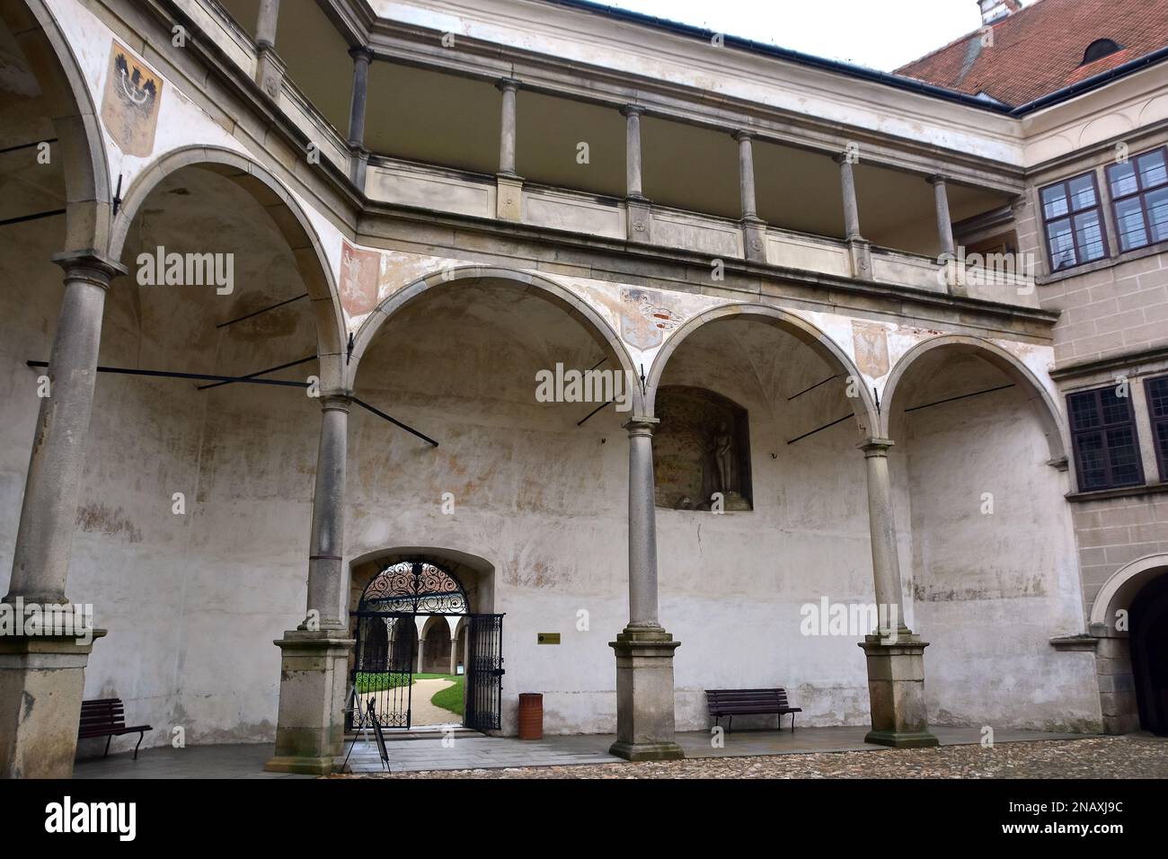 First Court, Telč Castle, Telč, Vysočina Region, Jihlava District ...