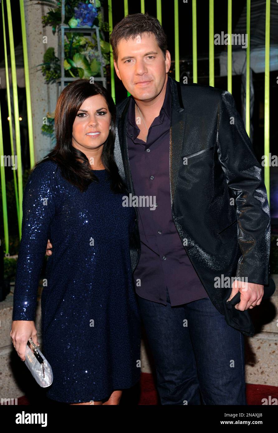 Rodney Atkins, right, and Tammy Jo Atkins arrive at the 59th Annual BMI ...
