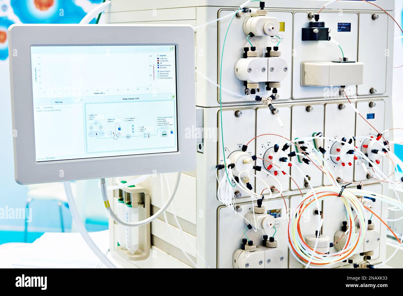 Chromatography system in chemical laboratory Stock Photo - Alamy
