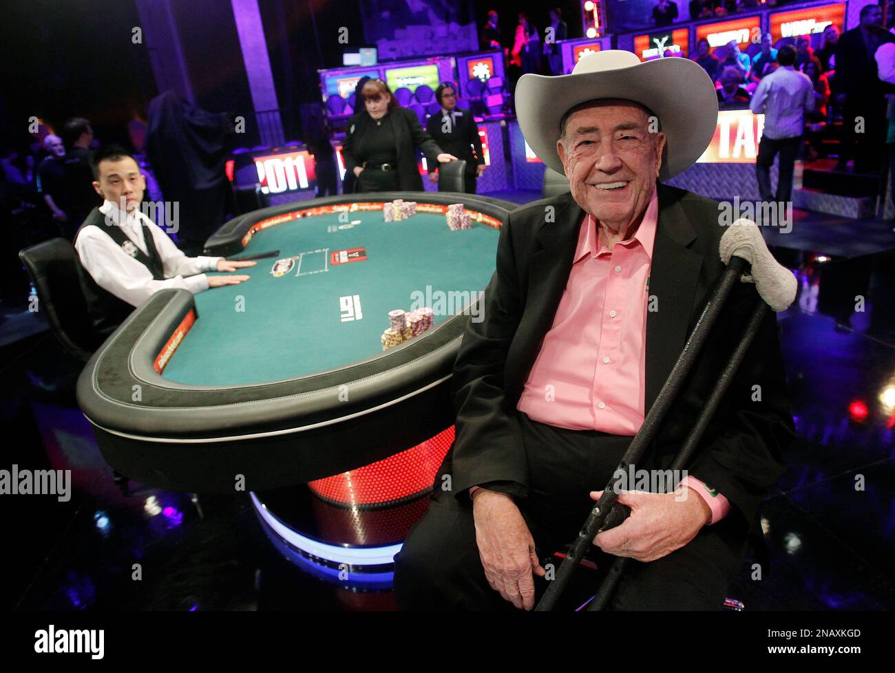 Doyle Brunson is pictured prior to play at the final table of the World ...
