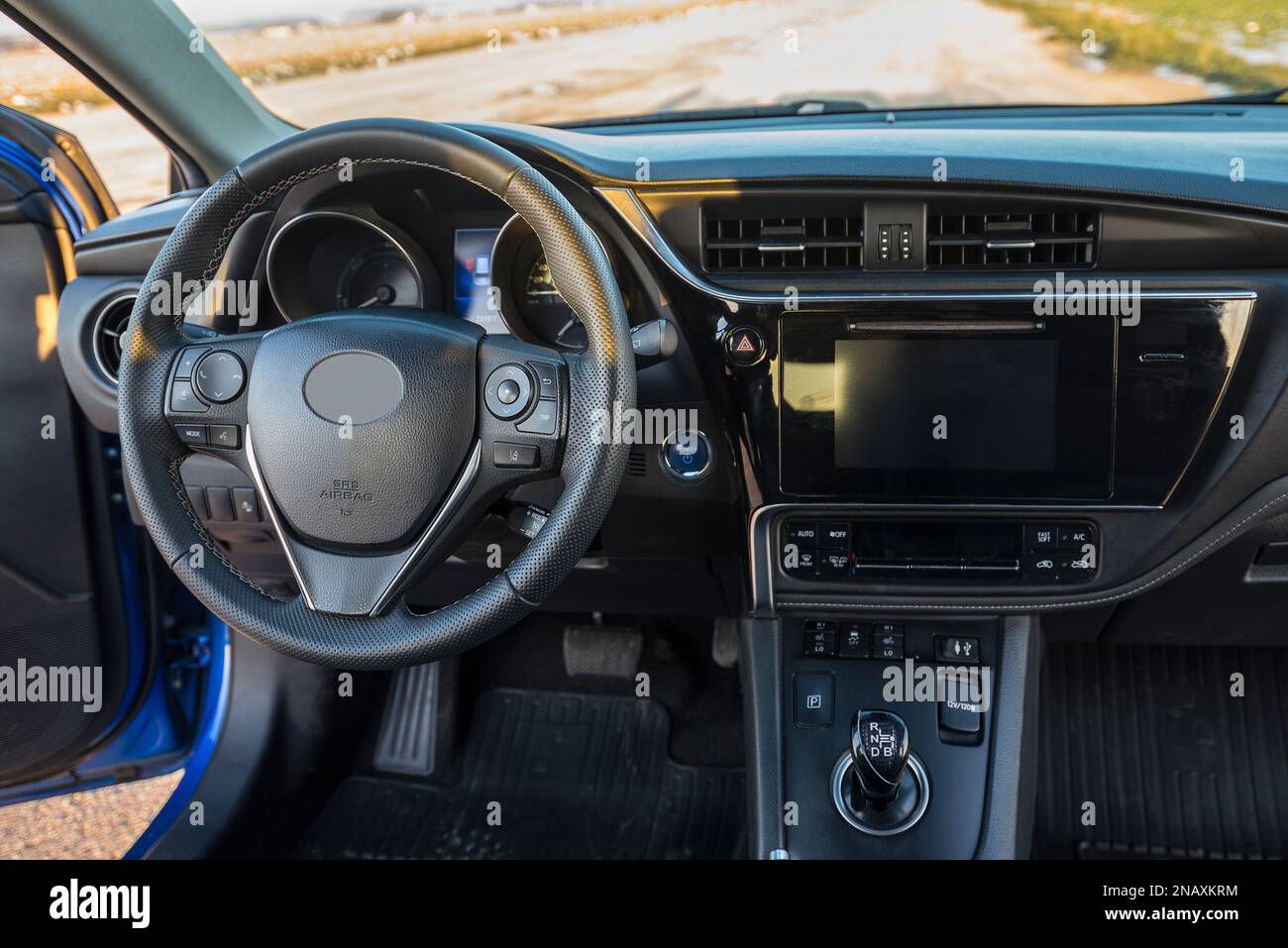 Car interior of the hybrid automatic car Stock Photo - Alamy
