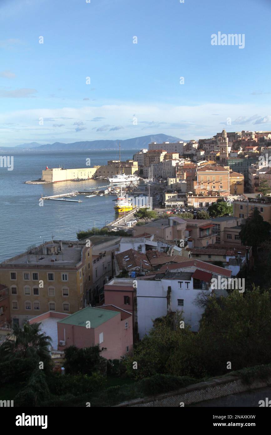 View over the Old Town of Gaeta, Italy Stock Photo - Alamy