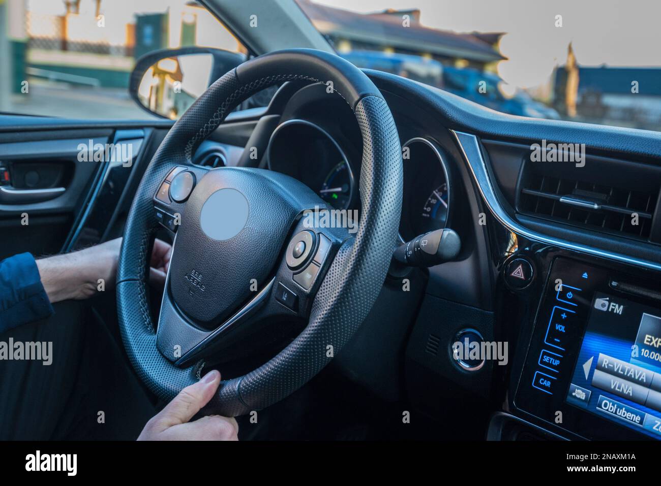 Car interior of the hybrid automatic car Stock Photo - Alamy