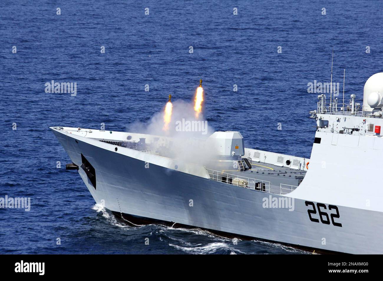 Pakistan Navy Ship (PNS) Taimur fires rounds during the 8th ...