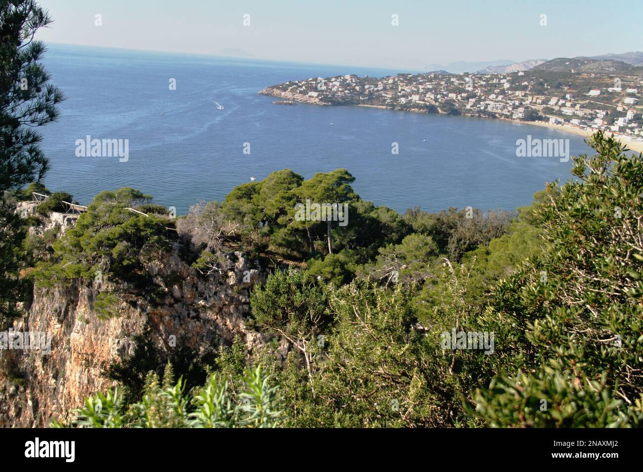 Gaeta, Italy. Landscape with a view of Serapo Beach and the Tyrrhenian ...