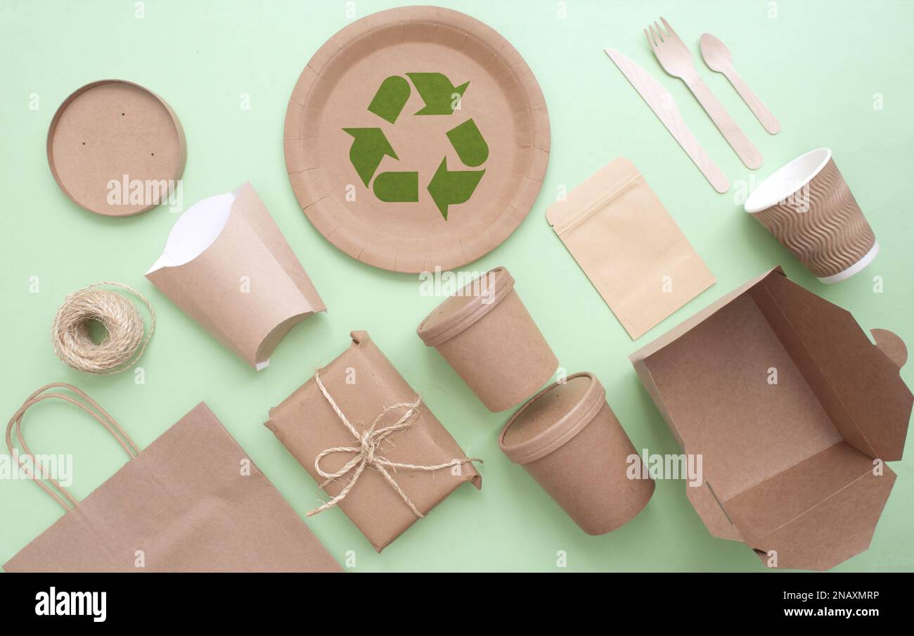 Collection of sustainable packaging, low carbon green revolution ...