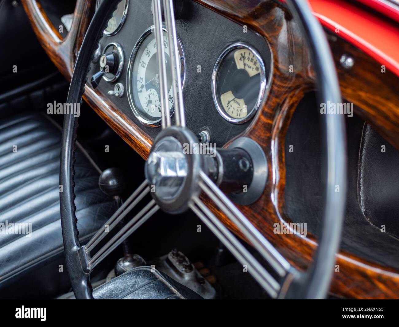 A detail of the interior of an old car Stock Photo - Alamy