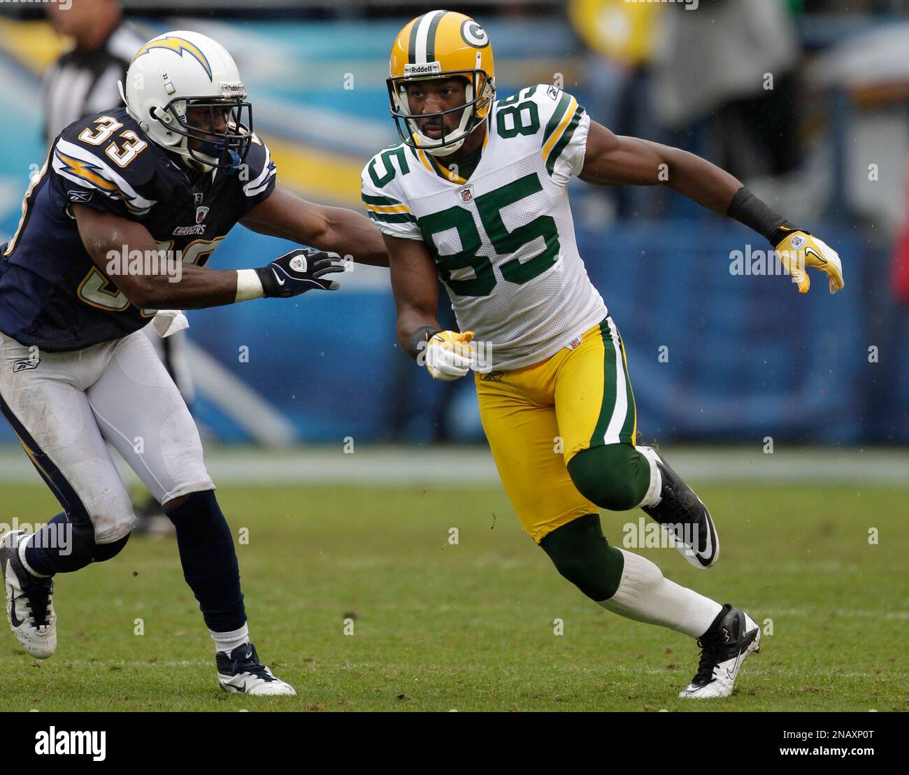 Green Bay Packers wide receiver Greg Jennings during an NFL football ...
