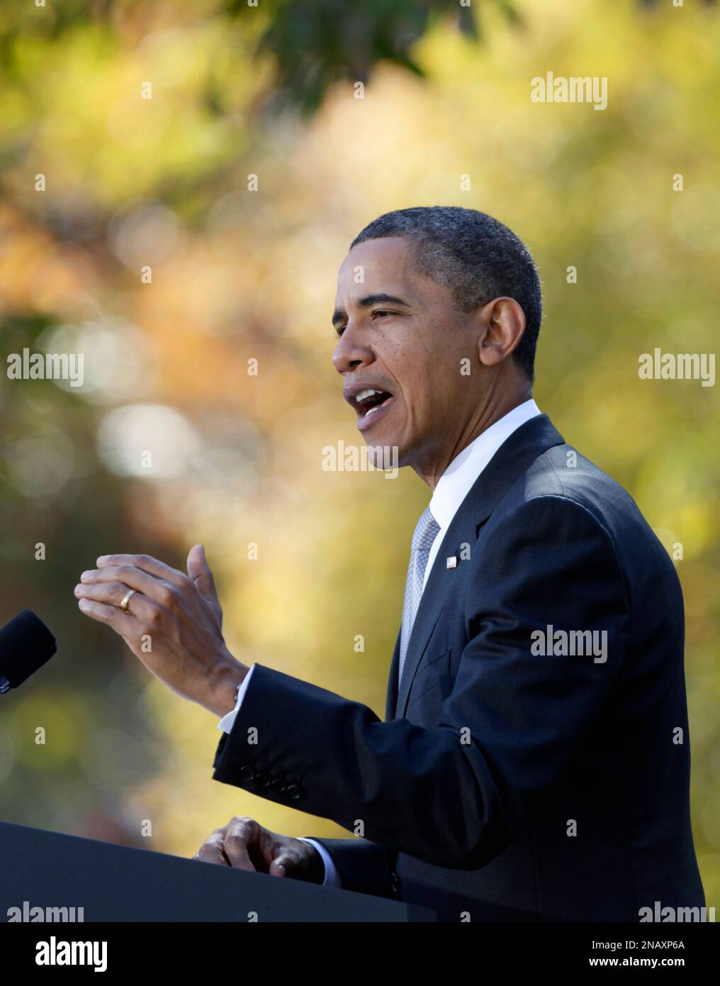 President Barack Obama talks about the American Jobs Act, Monday, Nov ...