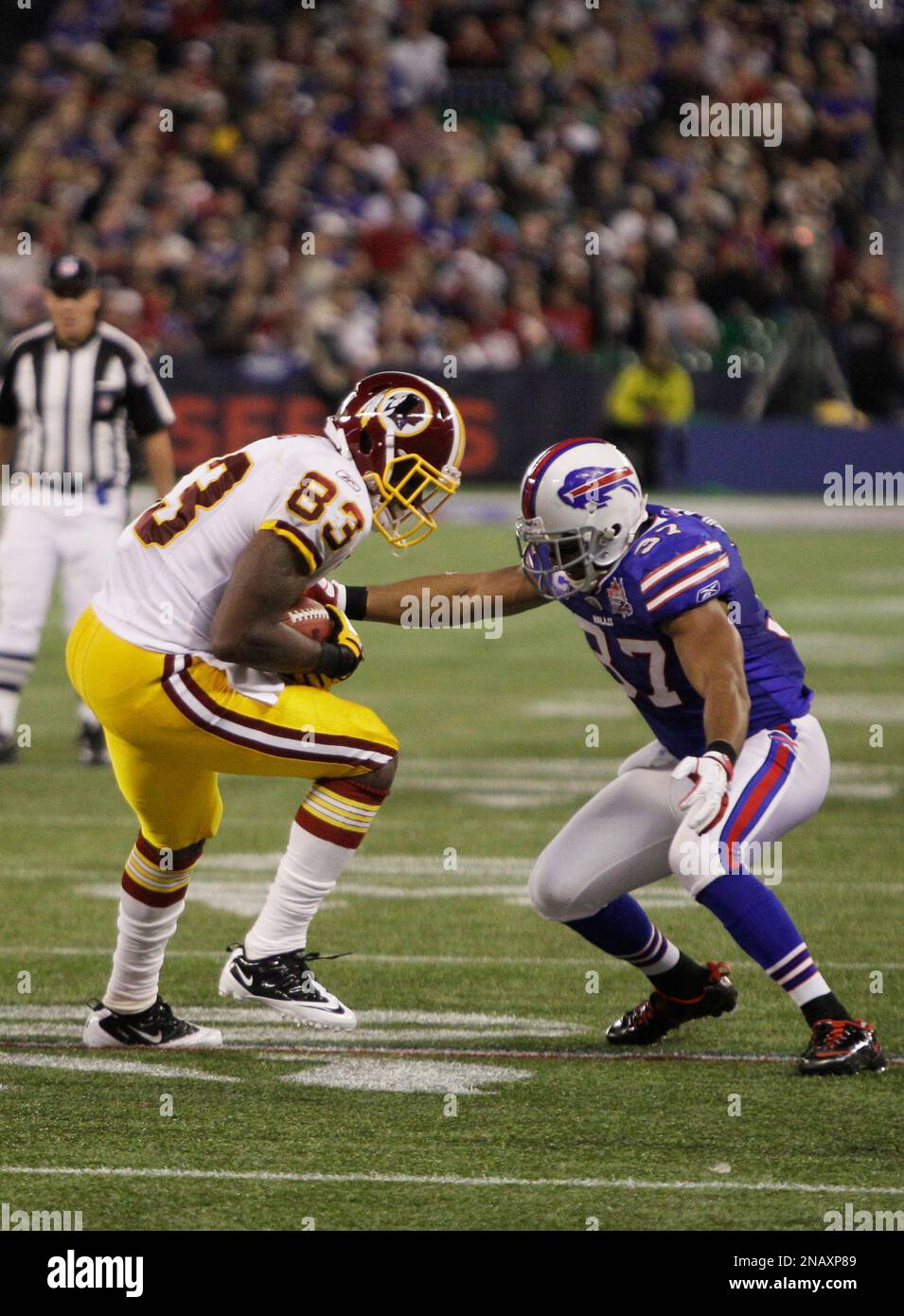 Buffalo Bills' George Wilson (37) tackles Washington Redskins' Fred ...
