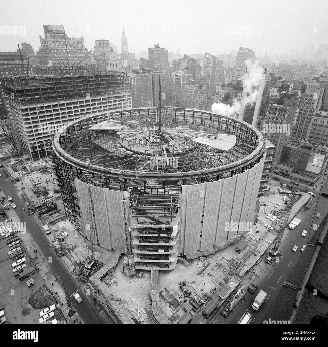 This is New York’s new Madison Square Garden. The Garden is the sports event center of New York ...