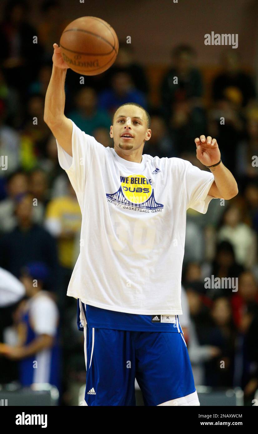 Basketball player Stephen Curry during a charity basketball game in San ...
