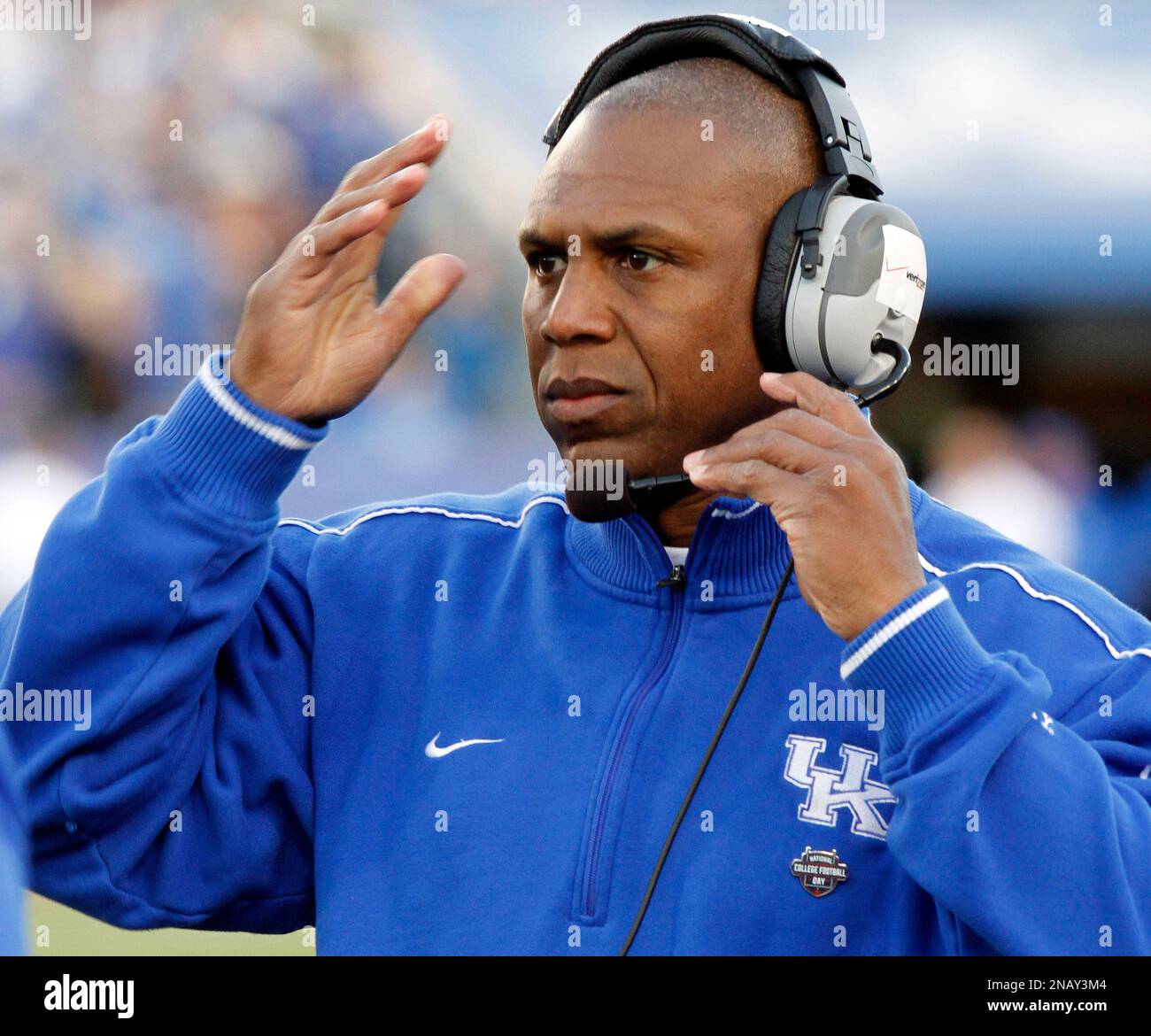 Kentucky head coach Joker Phillips looks on during the third quarter of ...
