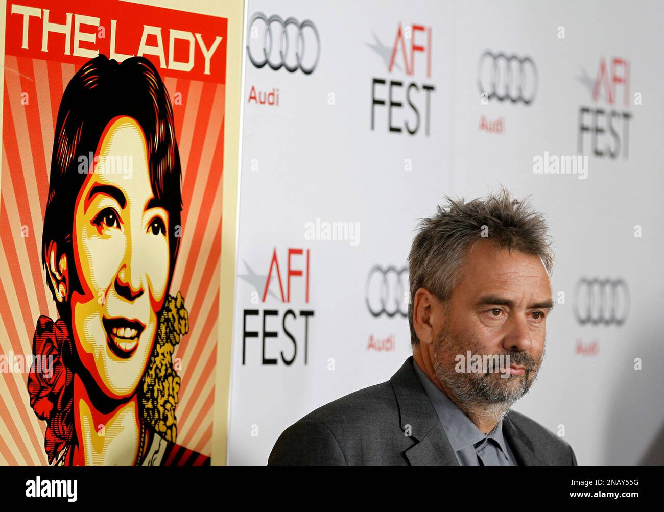 Director Luc Besson arrives at the premiere of "The Lady" during AFI ...