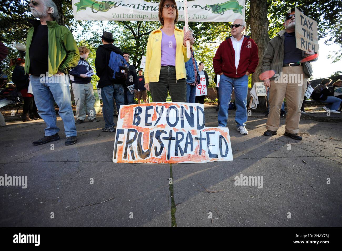 FILE - In this Oct. 7, 2011 file photo, protesters take part in an ...