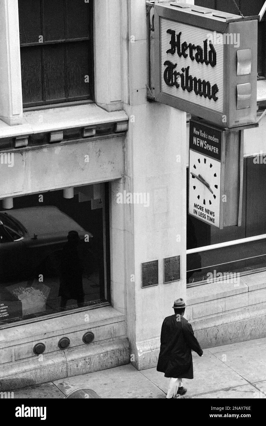 The New York Herald Tribune building in New York City, Aug. 16, 1966 ...