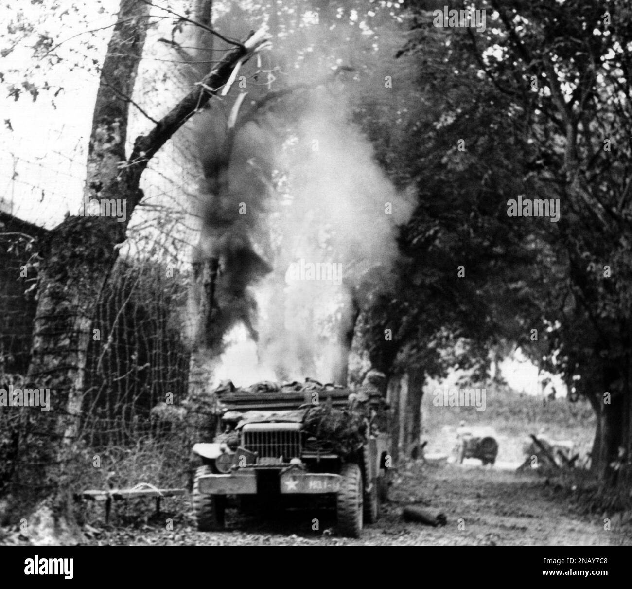 Pulled up by the side of a country road near St. Lo, France on July 24 ...