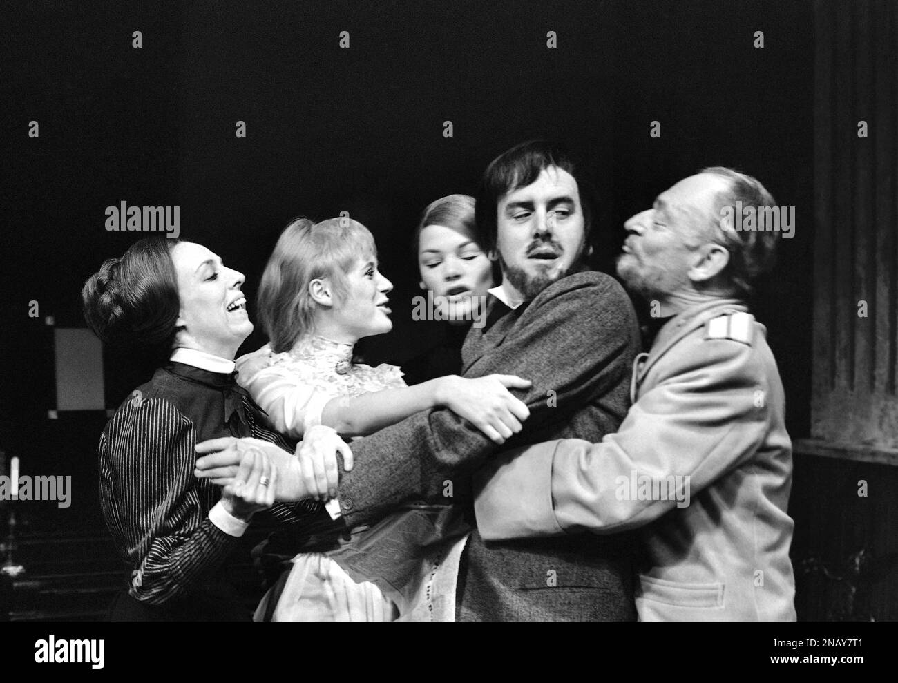 The cast, from left, Avril Elgar, Marianne Faithfull, Glenda Jackson ...