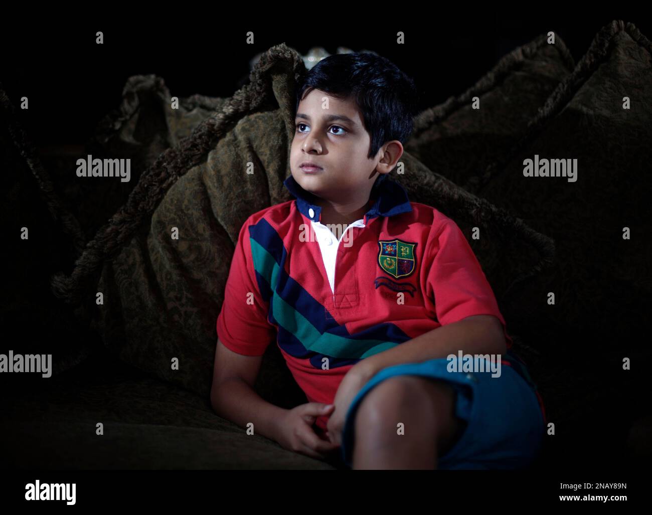 Farqad Chowdhury, 9, poses for a portrait at his home in Edmond, Okla ...