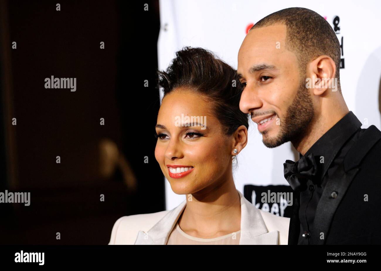 Alicia Keys and Swizz Beatz attend the Keep A Child Alive's 8th annual ...