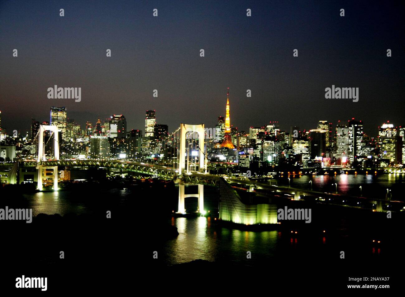 Tokyo bay, Tokyo, Tokyo Night Stock Photo - Alamy