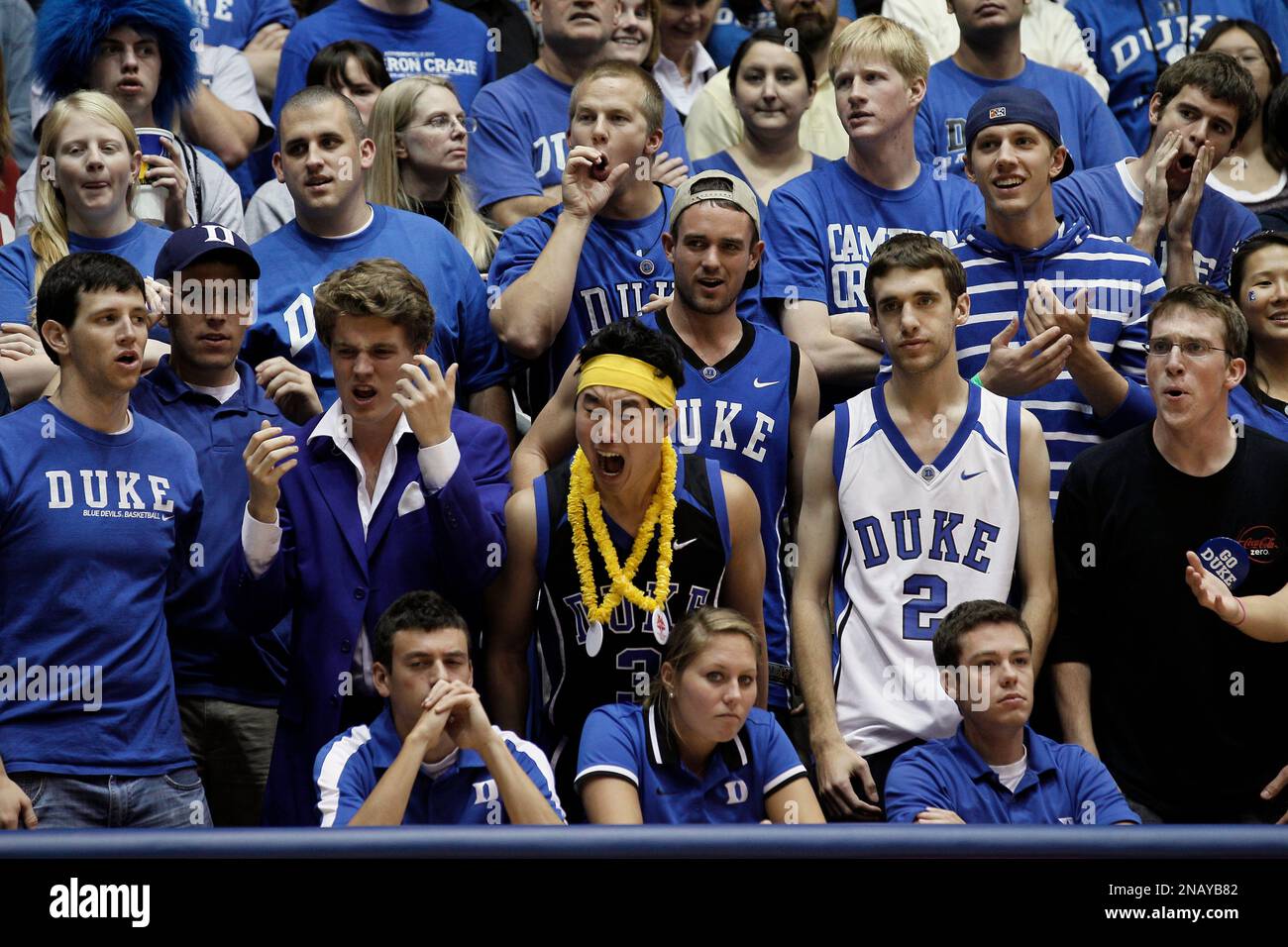 Duke fans cheer during the second half of an NCAA exhibition college ...