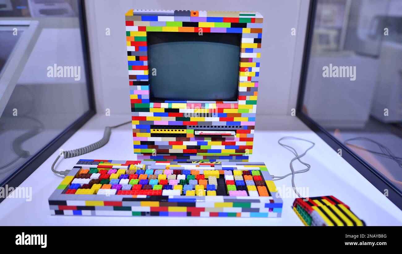 Warsaw, Poland. 10 February 2023. Inside the Apple Museum. Macintosh ...