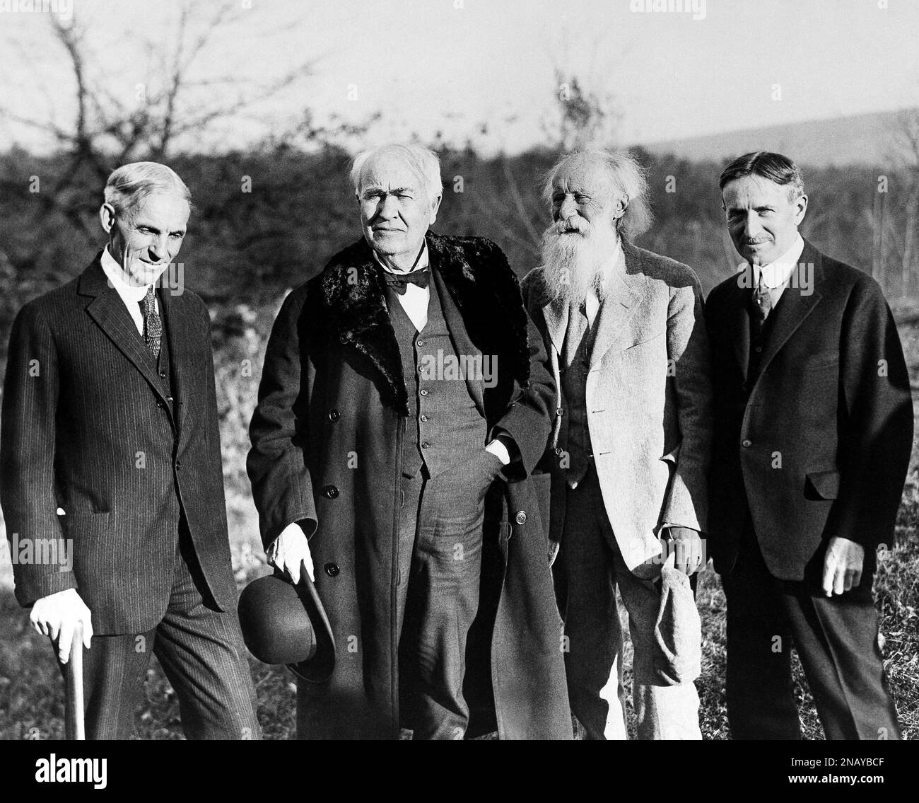 Thomas A. Edison is shown at a reunion at Yama Farms Inn, Napanoch, New ...