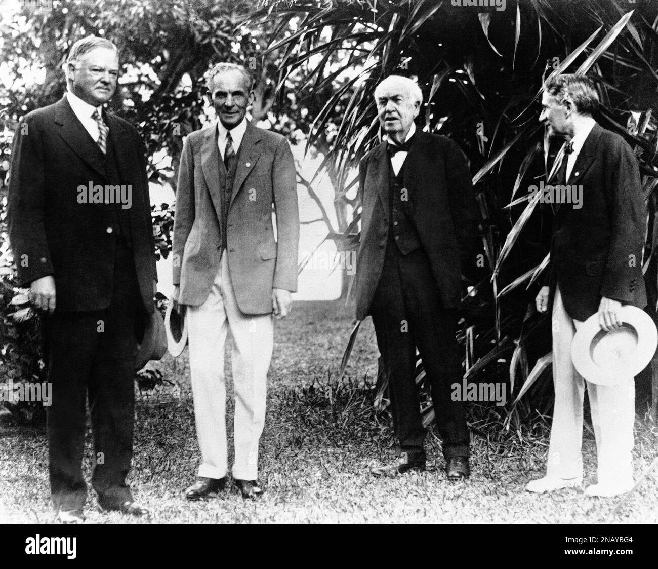 Old friends congratulate Thomas Alva Edison, the inventor, on his 82nd ...