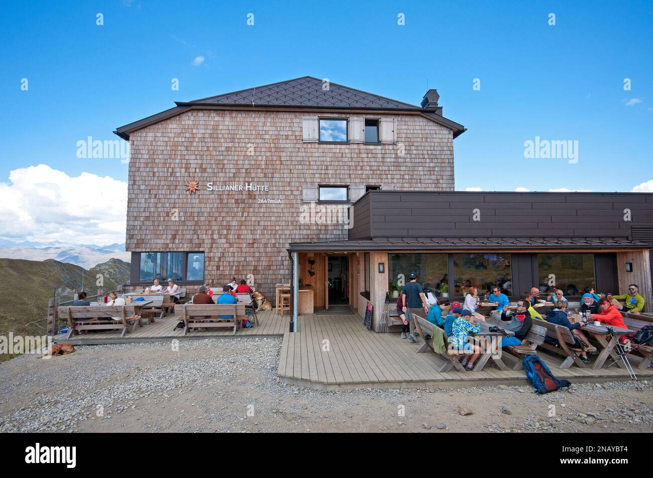 Sillianer Hutte (2447 mt), alpine hut in Carnic Alps, Sillian, East ...