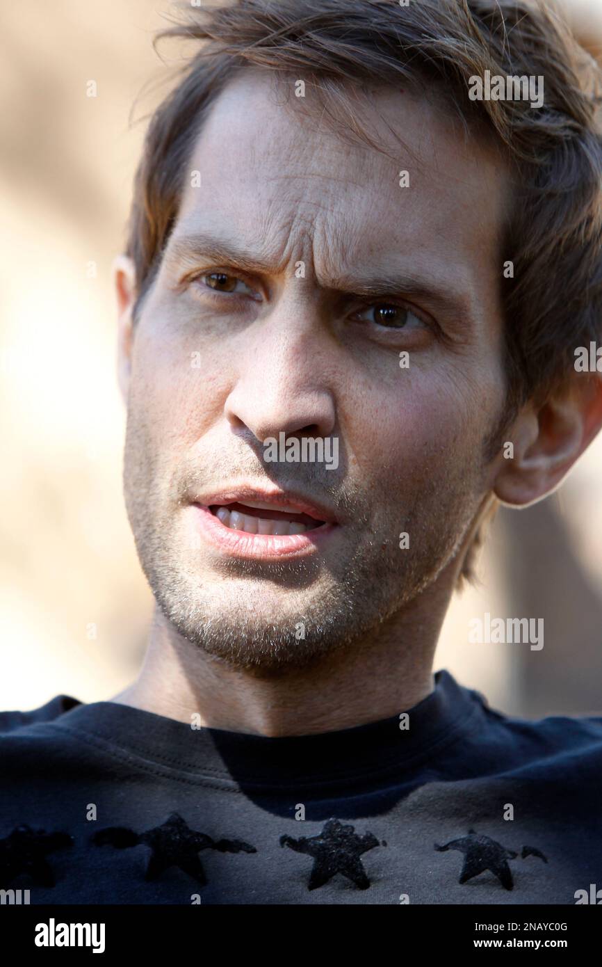 Chad Arnold talks about his liver transplant surgery during an ...