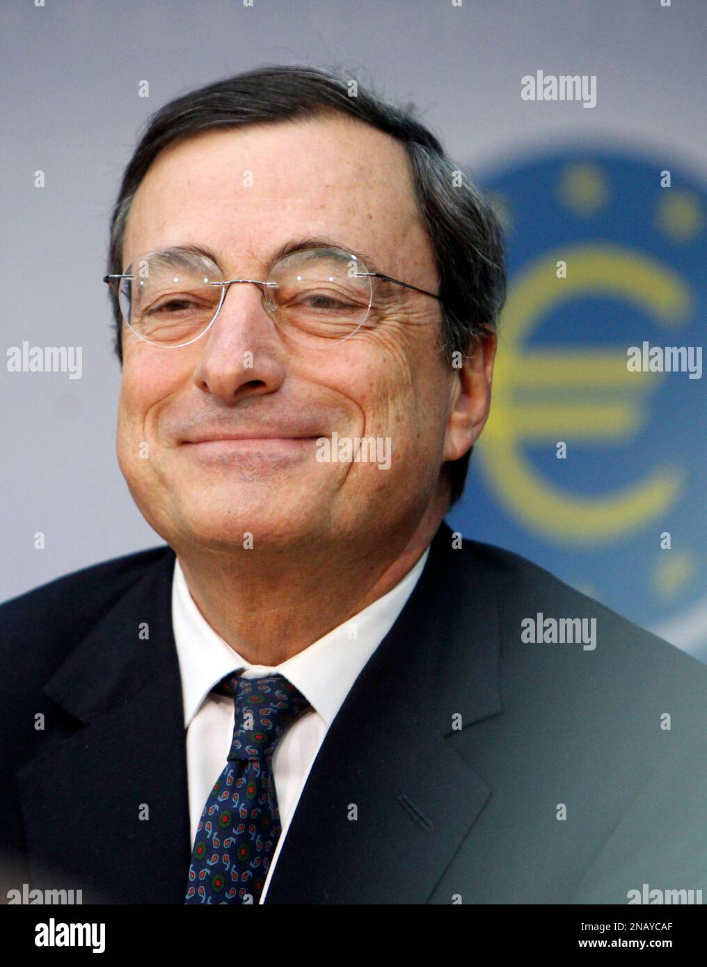 Mario Draghi, new President of the European Central Bank smiles during ...