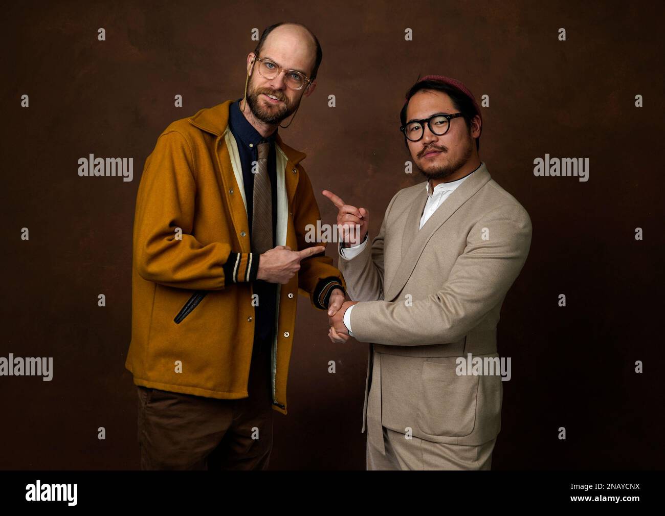 Daniel Scheinert, left, and Daniel Kwan pose for a portrait at the 95th ...