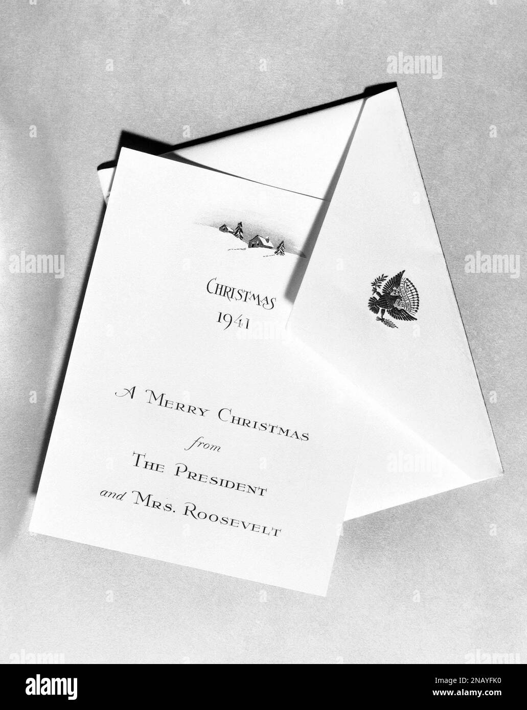 This card of simple design is the one U.S. President Franklin D ...
