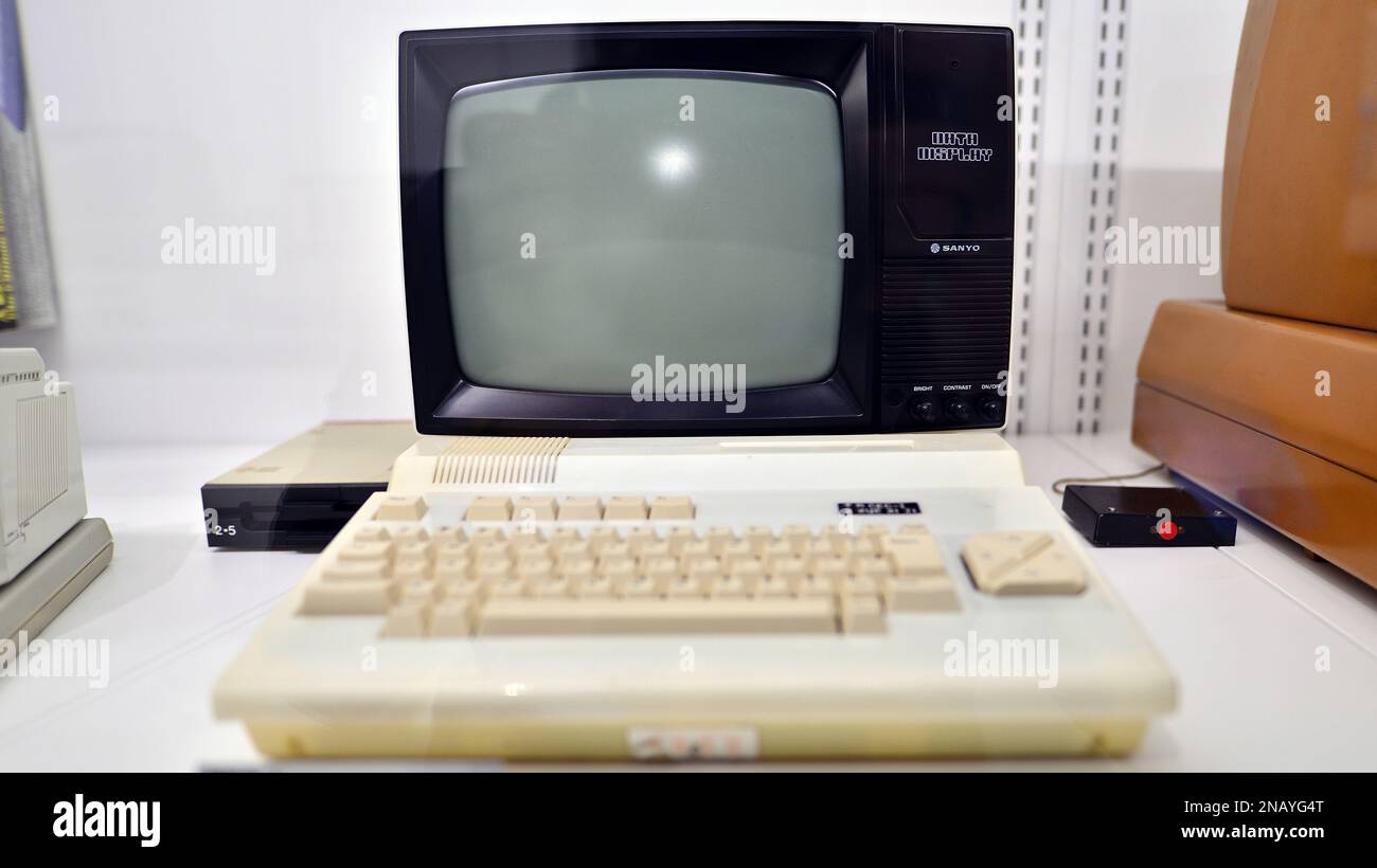 Warsaw, Poland. 10 February 2023. Inside the Apple Museum. CEC I ...