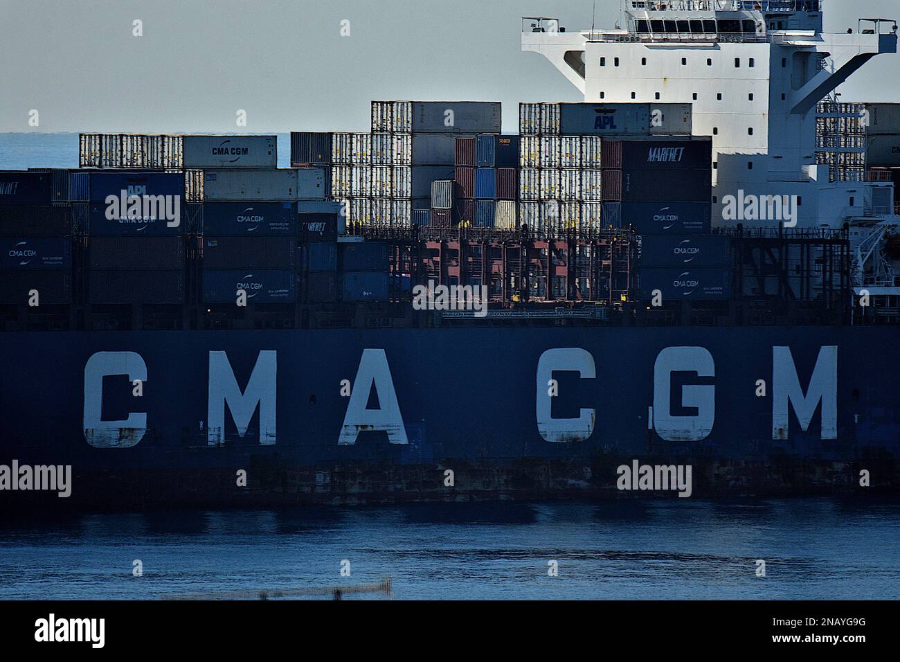 The container ship Katherine of the company CMA CGM arrives at the ...