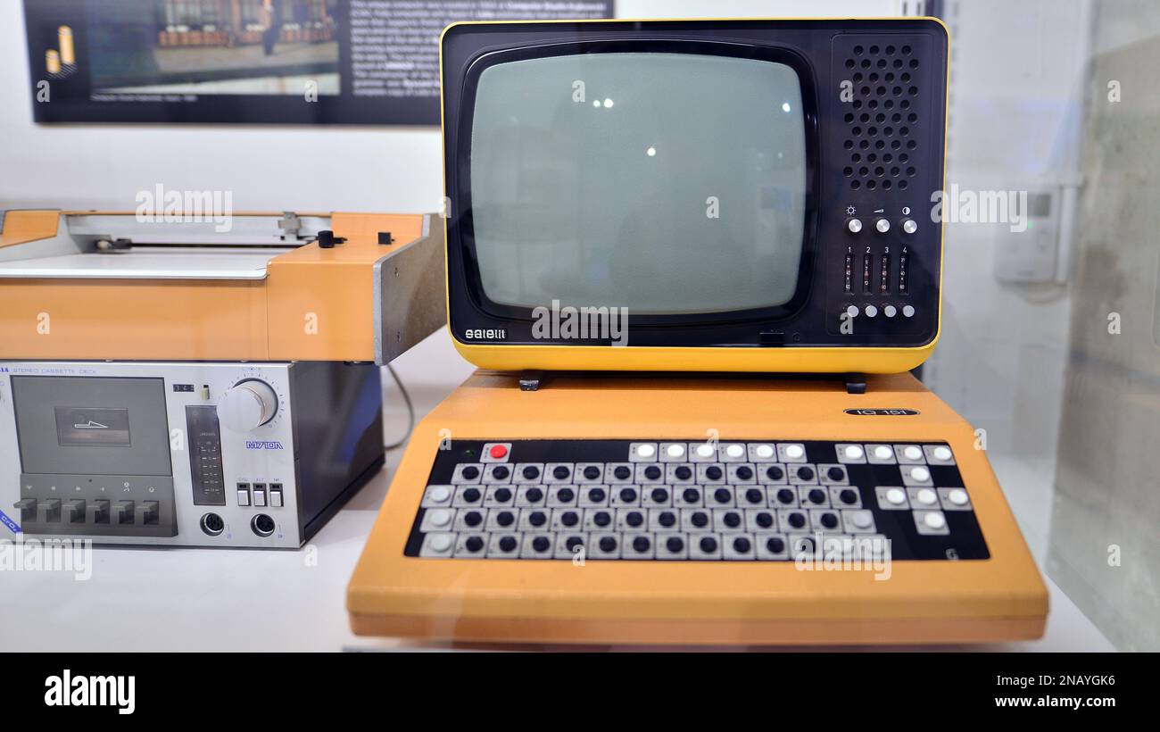 Warsaw, Poland. 10 February 2023. Inside the Apple Museum. IQ 151 ...