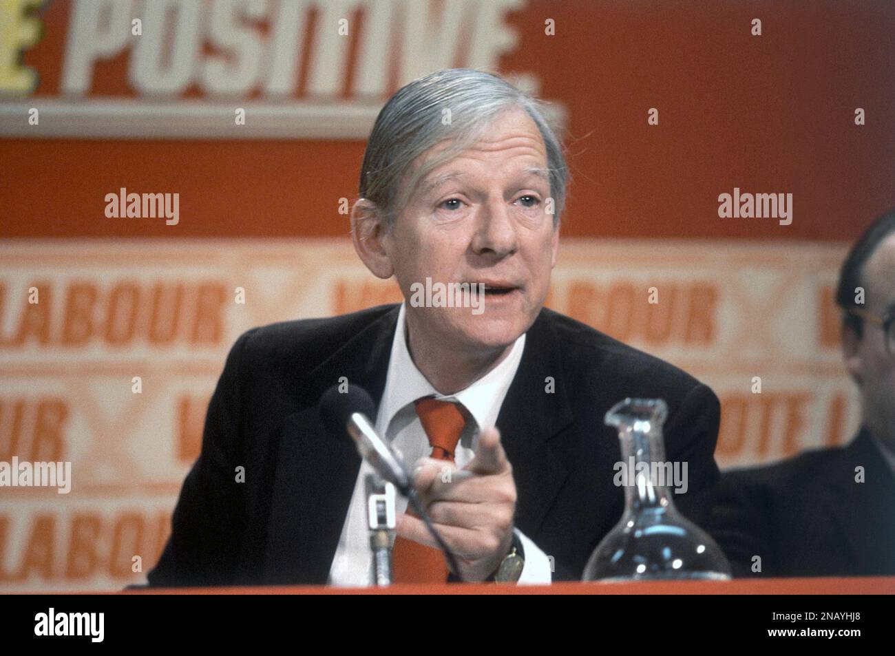 Peter Shore, British Labour Party politician around June 1983. (AP ...