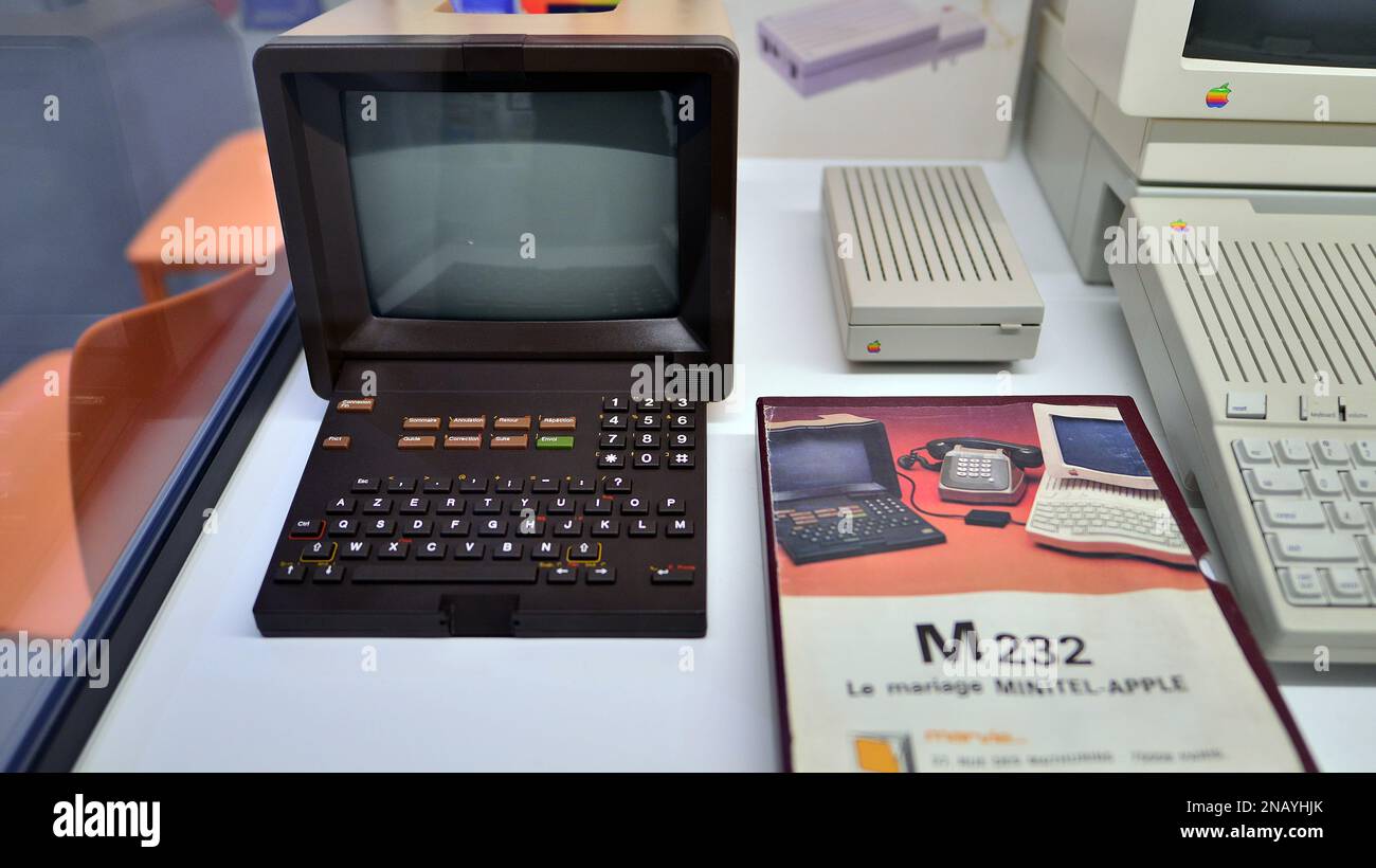 Warsaw, Poland. 10 February 2023. Inside the Apple Museum. M 232 ...