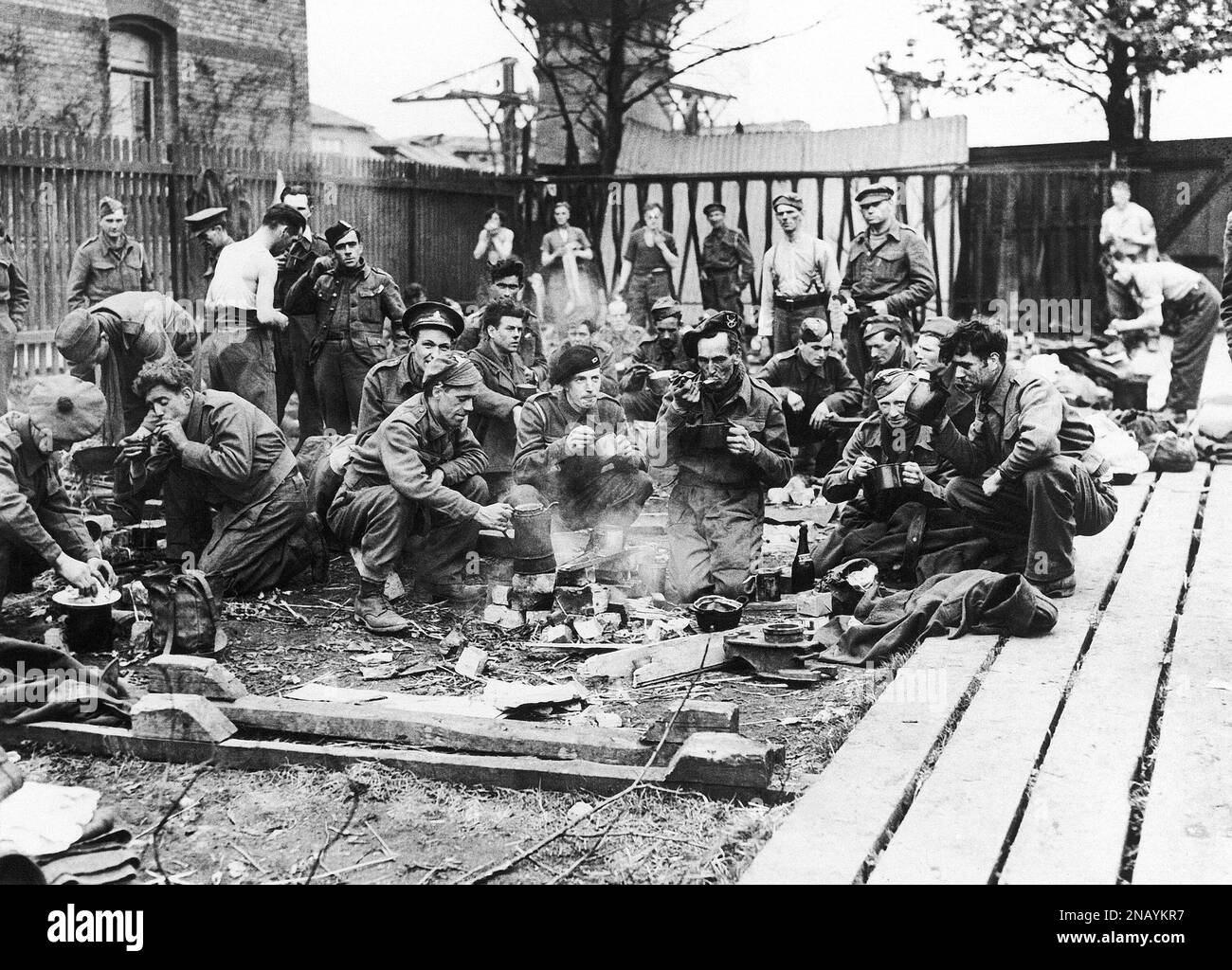 British soldiers, liberated by the U.S. 9th Army when it captured ...