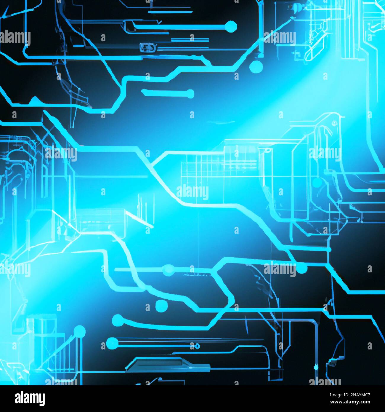 Abstract circuit cyberspace design – Digital Illustration Stock Photo ...