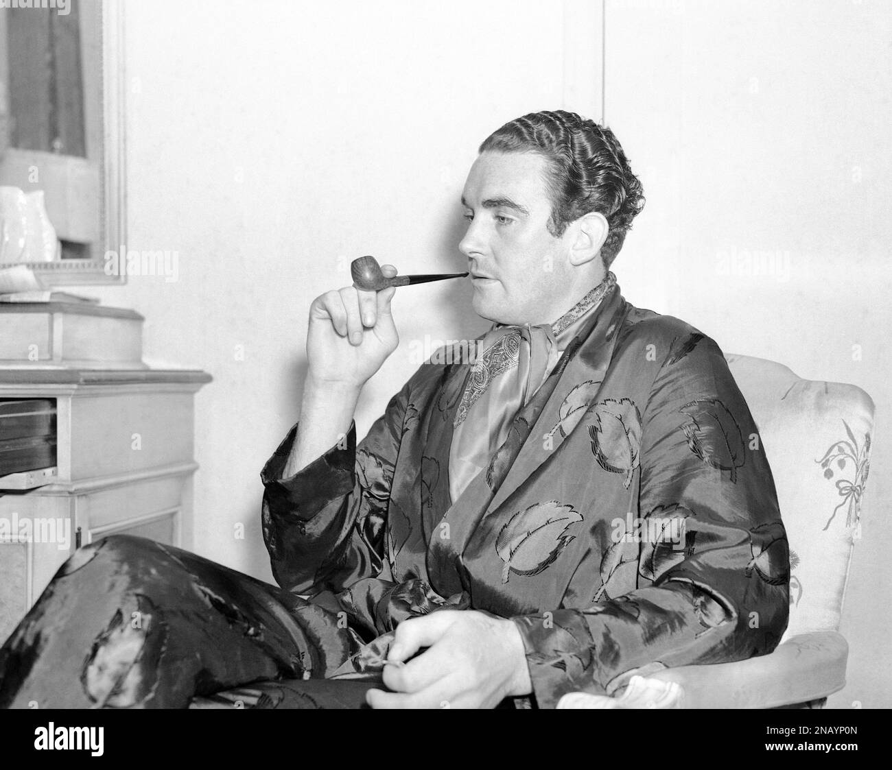 Irish boxer Jack Doyle, actor and singer at his Hollywood hotel, Los ...