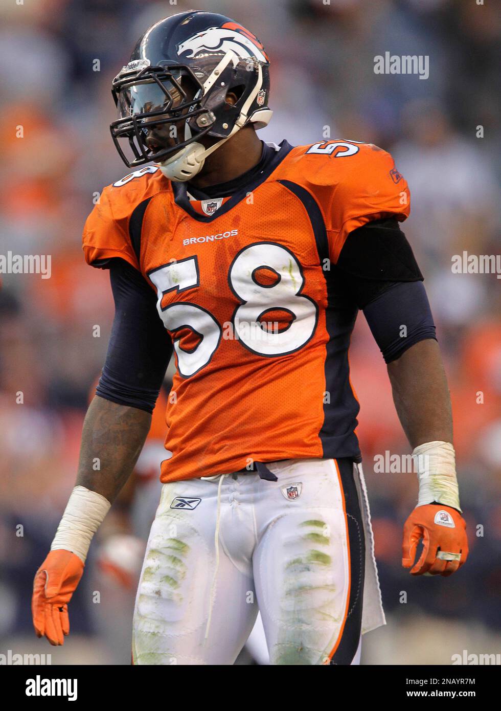 Denver Broncos outside linebacker Von Miller (58) is seen against the ...