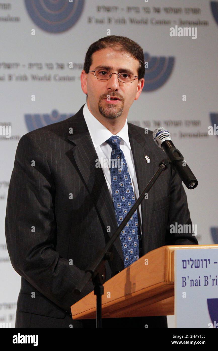 U.S. Ambassador to Israel Daniel Shapiro speaks at an awards ceremony ...