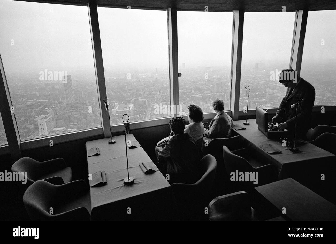 A view in the restaurant of the “Top of the Tower”, Britain’s first ...