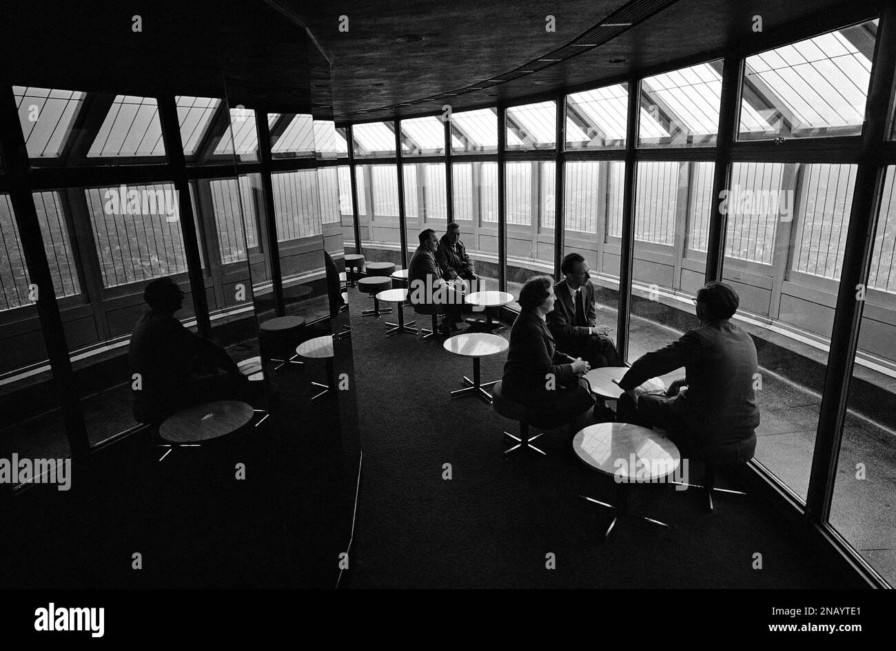 A view in the cocktail bar of the Top of the Tower, Britain's first ...