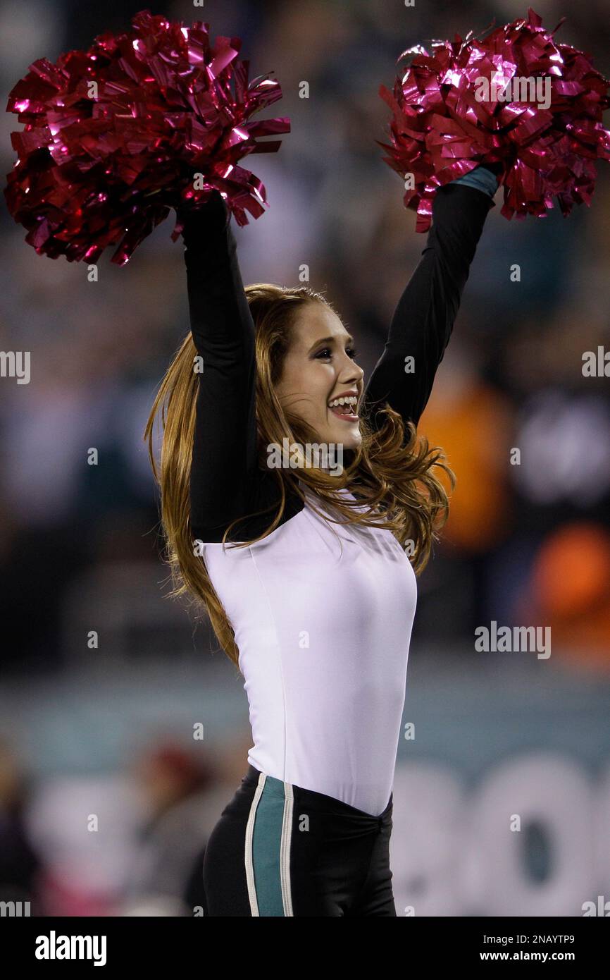 Philadelphia Eagles' cheerleaders perform during an NFL football game ...