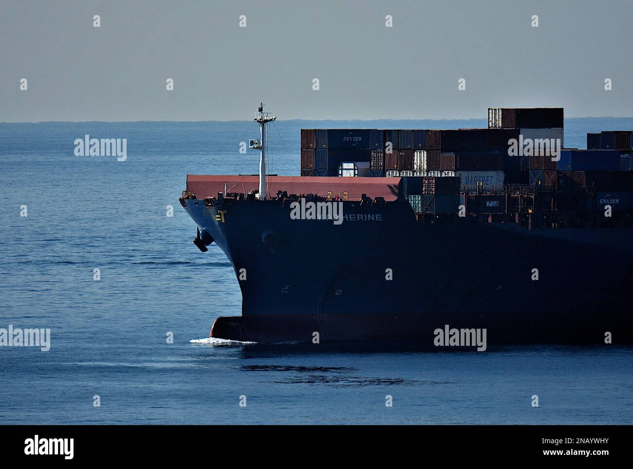 Marseille, France. 9th Feb, 2023. The container ship Katherine of the ...